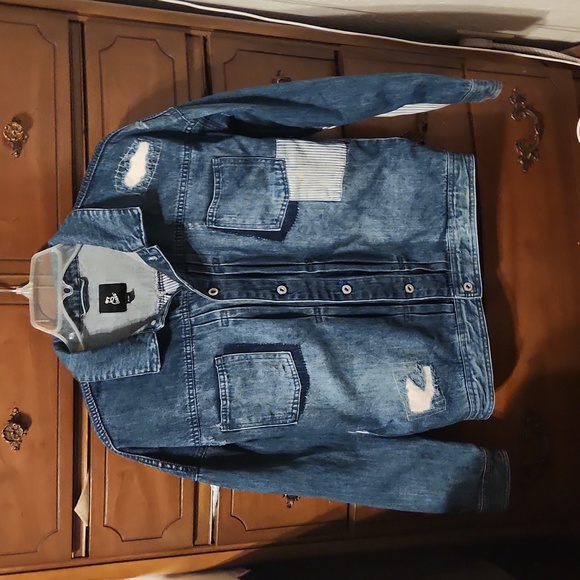 art class | Jackets & Coats | Beautiful Distress Patch Work Denim ...